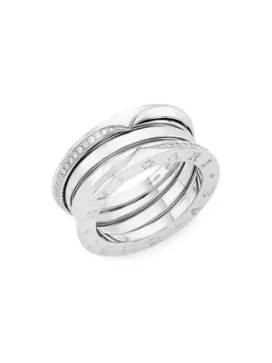 BVLGARI B. Zero1 18k & Diamond Three-band Ring