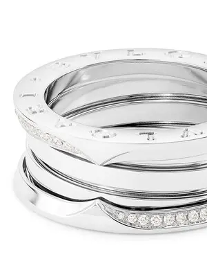 BVLGARI B. Zero1 18k & Diamond Three-band Ring