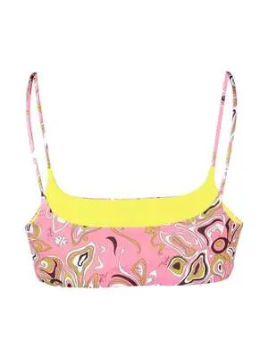 Emilio Pucci Abstract-pattern Bandeau Bikini Top