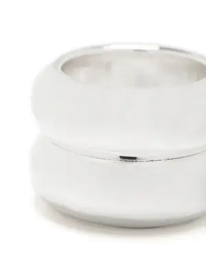 UNCOMMON MATTERS Breve Double-band Ring - Silver