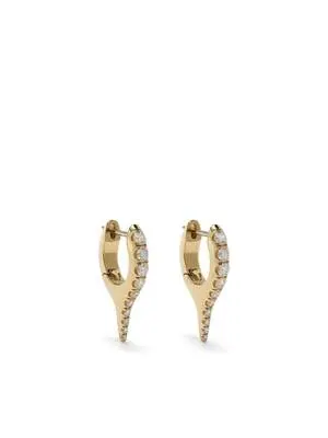 Melissa Kaye 18kt Yellow Small Lola Needle Diamond Earrings - Gold
