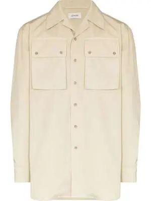 LEMAIRE Flap-pocket Cotton Shirt - Neutrals