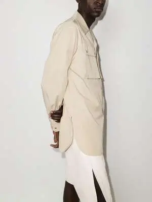 LEMAIRE Flap-pocket Cotton Shirt - Neutrals