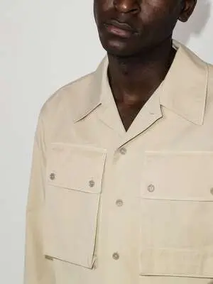 LEMAIRE Flap-pocket Cotton Shirt - Neutrals