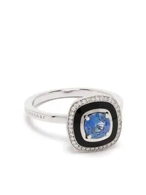 SELIM MOUZANNAR 18kt White Gold, Sapphire And Diamond Ring - Silver