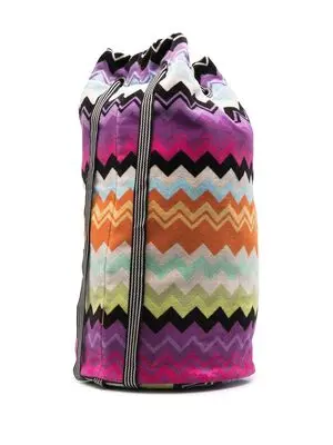 Missoni Zigzag-pattern Bucket Backpack