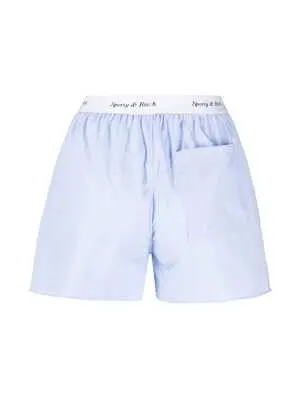 Sporty & Rich Logo Waistband Shorts