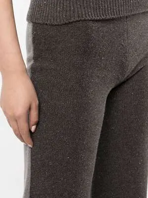Off-White Languid Straight Leg Knitted Trousers - Grey