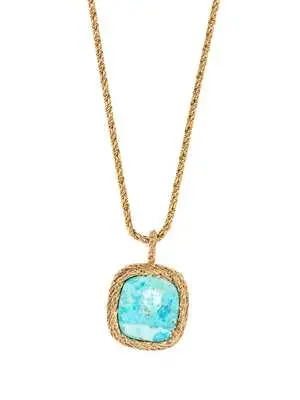 AURÉLIE BIDERMANN Miki Turquoise Long Necklace - Gold