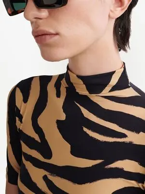 Off-White Zebra-print Second Skin Top