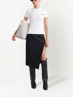 Off-White Helvetica Logo-print T-shirt - White