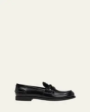 Miu Miu Leather Penny Loafers