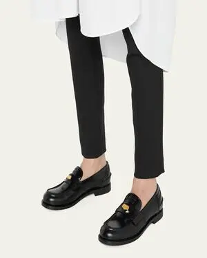 Miu Miu Leather Penny Loafers