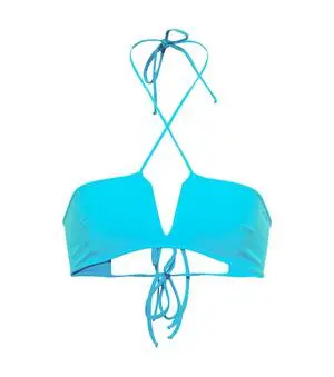 NENSI DOJAKA Halterneck Bikini Top - Blue