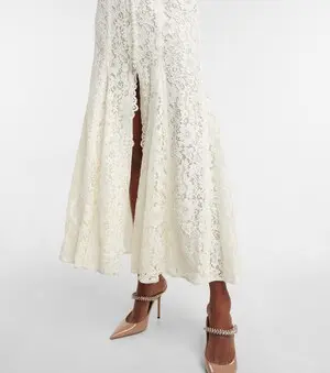 Costarellos Sharie Belted Lace Maxi Dress