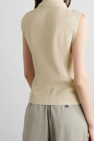 LE17SEPTEMBRE Ribbed Cotton-blend Top