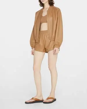 Zeynep Arçay Leather Jogger Shorts
