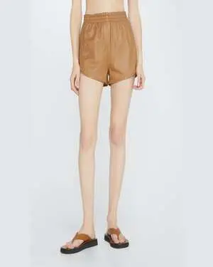 Zeynep Arçay Leather Jogger Shorts