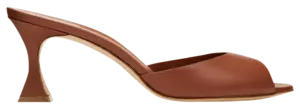Manolo Blahnik Manolo Blahnik Jadarona Leather Mule Sandals Medium Brown