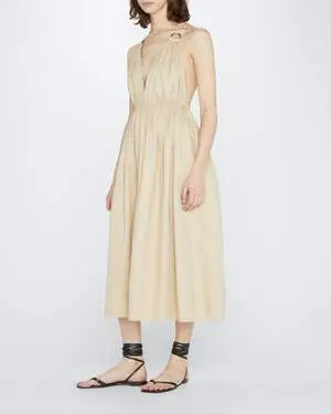 Zeynep Arçay Helen Halter Midi Dress - Camel