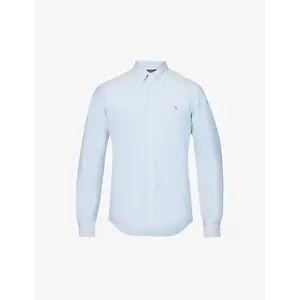 Polo Ralph Lauren Long-sleeved Button-down Custom-fit Cotton Oxford Shirt - Blue