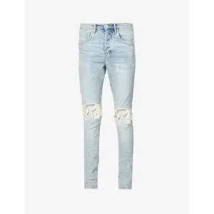 PURPLE BRAND Ripped-knee Slim-fit Stretch-denim Jeans
