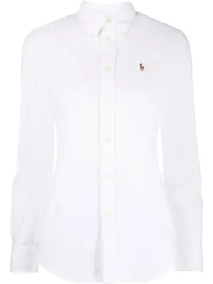 Polo Ralph Lauren Logo-embroidered Oxford Shirt - White