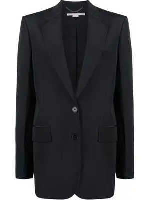 Stella McCartney Notched Lapel Single-breasted Blazer - Black
