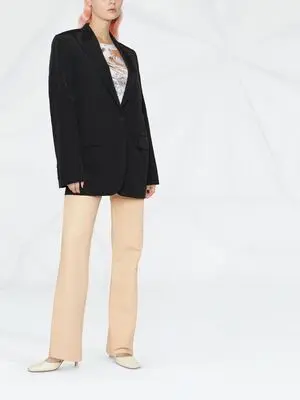 Stella McCartney Notched Lapel Single-breasted Blazer - Black