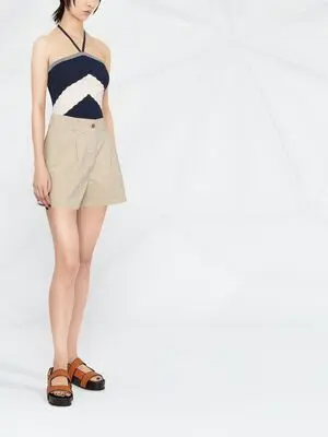 Aspesi High-waisted Wide-leg Shorts