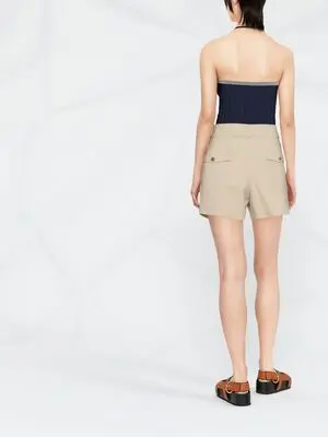 Aspesi High-waisted Wide-leg Shorts