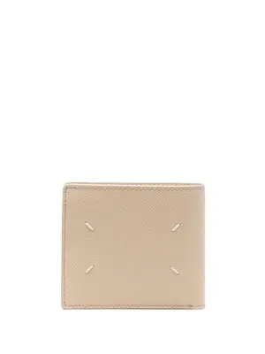 MAISON MARGIELA Four-stitch Leather Bi-fold Wallet - Neutrals