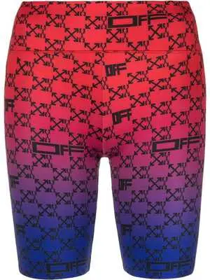 Off-White Monogram-print Cycling Shorts - Red