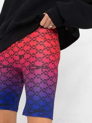 Off-White Monogram-print Cycling Shorts - Red