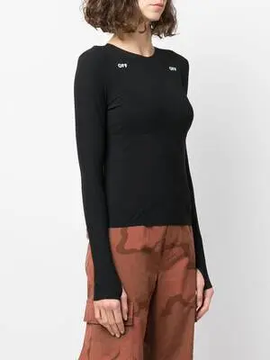 Off-White Logo-print Long-sleeve Top