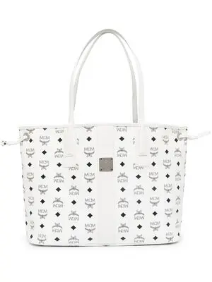 Mcm Medium Liz Reversible Tote - White