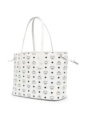 Mcm Medium Liz Reversible Tote - White