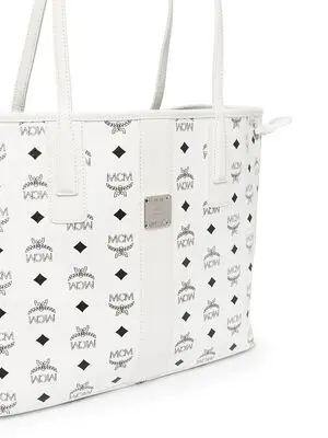 Mcm Medium Liz Reversible Tote - White