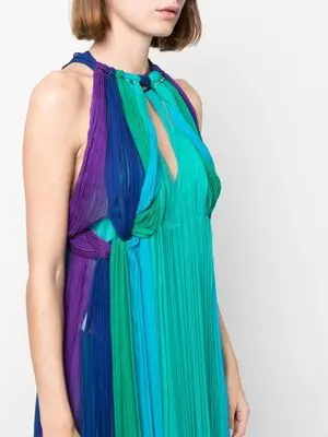 Alberta Ferretti Draped Tulle Silk Gown