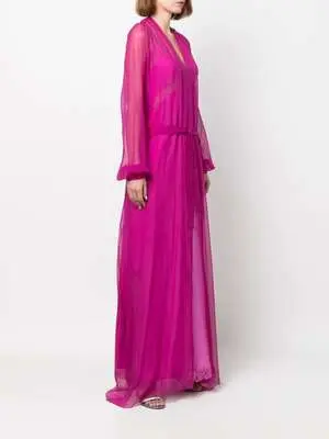Alberta Ferretti Two-piece Silk Shift Gown