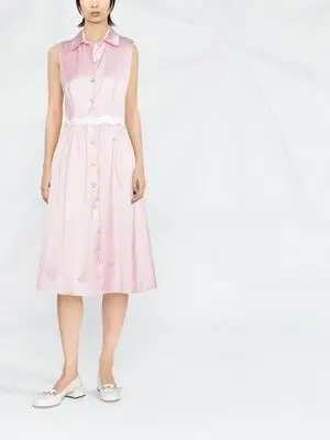 Moschino Sleeveless Collared Flared Dress