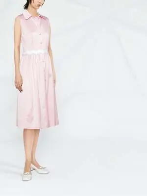 Moschino Sleeveless Collared Flared Dress