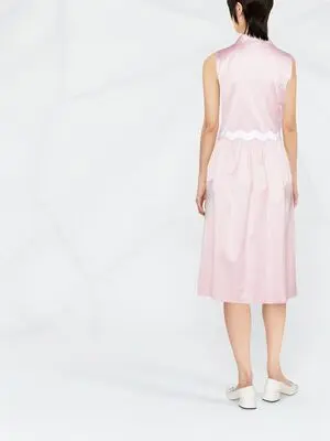 Moschino Sleeveless Collared Flared Dress