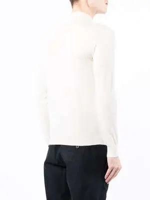 N.peal Mock Neck Knitted Jumper - White