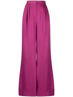 Alberta Ferretti High-waist Wide-leg Trousers - Purple
