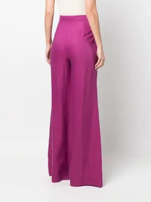 Alberta Ferretti High-waist Wide-leg Trousers