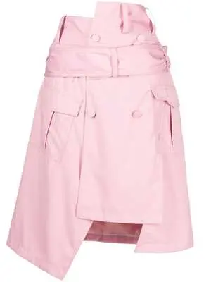 Rokh Asymmetric Belted Skirt