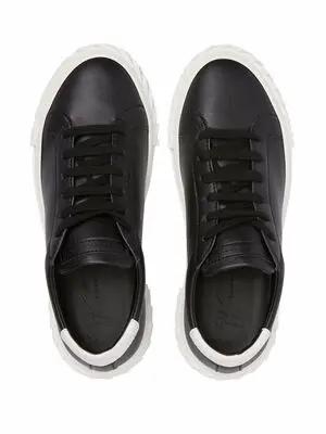 GIUSEPPE ZANOTTI Two-tone Lace-up Sneakers - Black