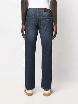 Emporio Armani Straight Leg Denim Jeans - Blue