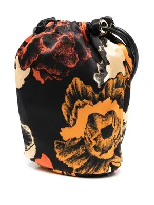 FERRAGAMO Floral-print Drawstring Tote Bag